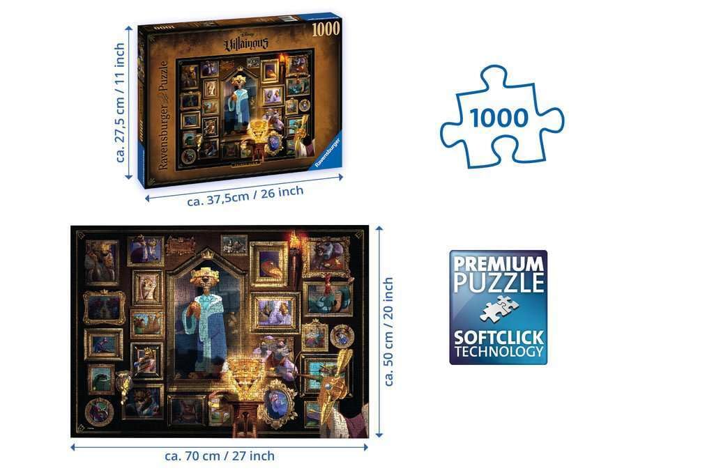 Ravensburger Disney Villainous Prince John 1000 Piece Jigsaw Puzzle for Adults – Every Piece is Unique, Softclick Technology Means Pieces Fit Together Perfectly