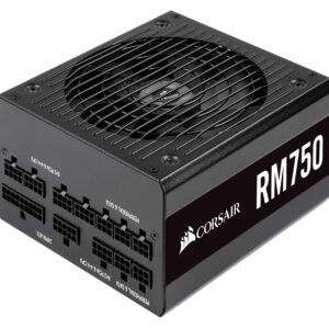 Corsair RM750, RM Series, 80 Plus Gold Certified, 750 W Fully Modular ATX Power Supply - Black