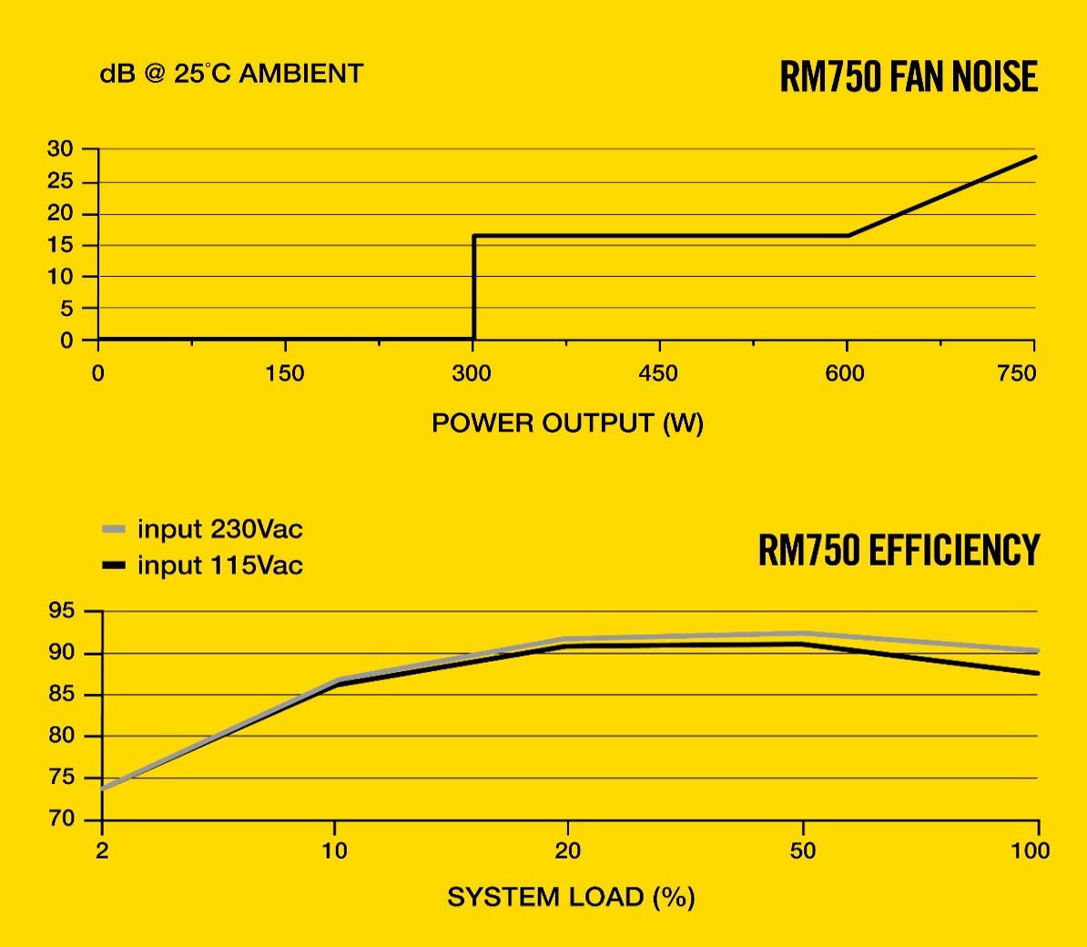 Corsair RM750, RM Series, 80 Plus Gold Certified, 750 W Fully Modular ATX Power Supply - Black