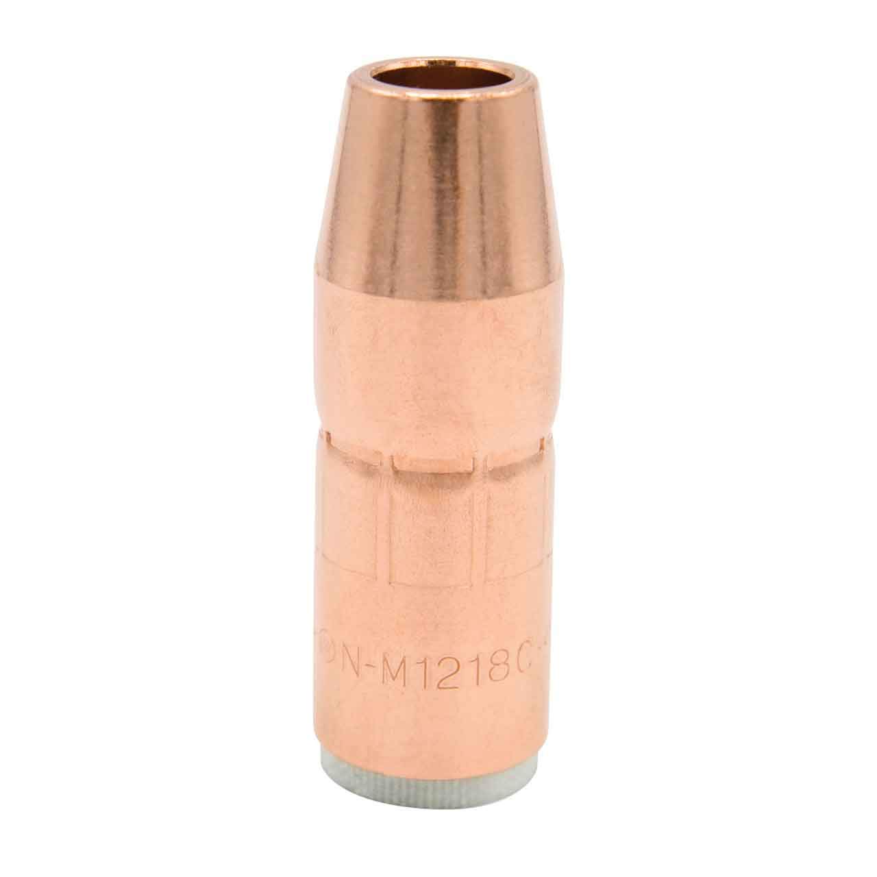 Miller Electric Nozzle,12.7mm Bore,Copper, 1/2" Bore - 1/8" Recess