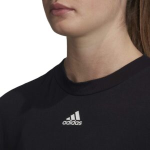 adidas Women's Must Haves 3-Stripes Tee Black/White Large