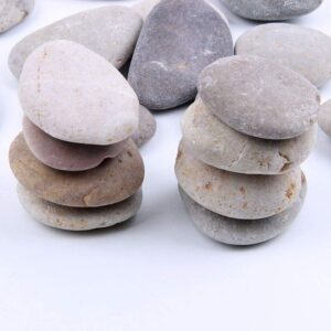 20 pcs 2-3 inch natural rocks for painting kindness rocks crafting party pack bundle river stones for painting crafts – natural smooth surface arts & crafting rock painting supplies for kid painters