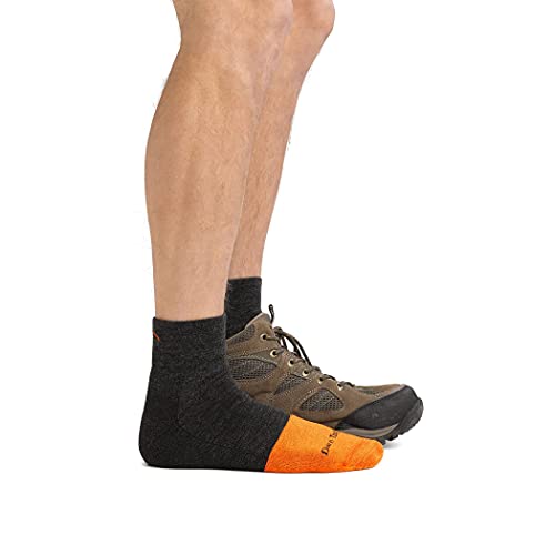 Darn Tough Men's1/4 Steely Midweight Sock with Cushion & Full Cush Toe Box - Graphite X-Large