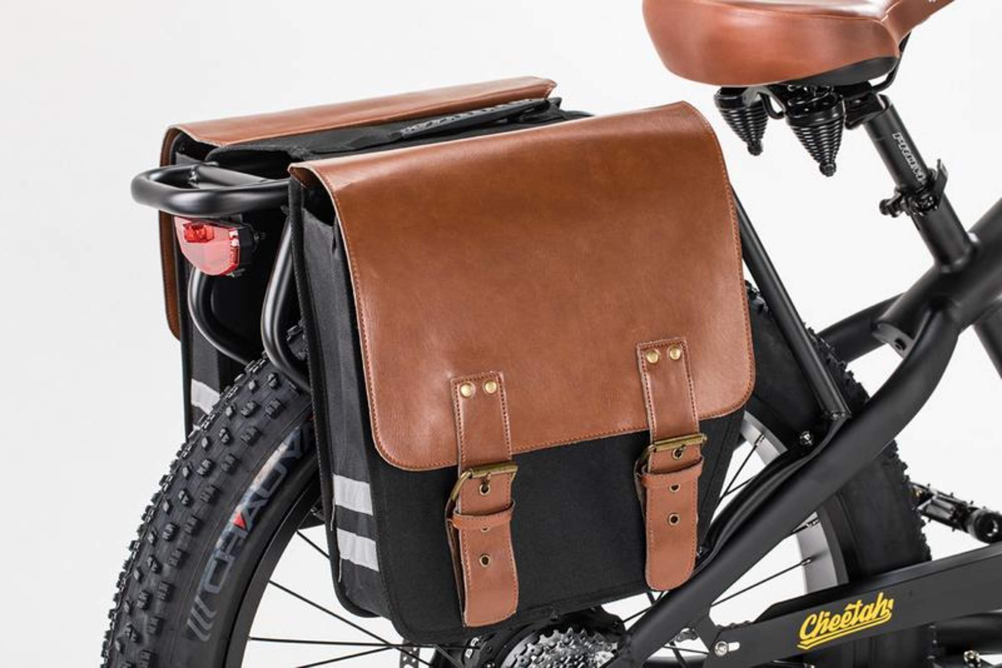 Cheetah Cafe Racer Leather Pannier