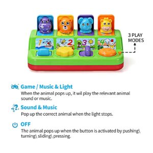 FS Pop Up Toys for Babies 6 to 12 Months with Light and Music, Cause and Effect, 9 10 12 18 Month Old Baby Toys for 1 Year Old Boys & Girls