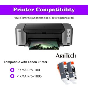 ARTITECH CLI-42 BK Pixma Pro-100 Compatible Ink Cartridges Replacement for Canon CLI42 CLI-42 Black Ink Cartridge Work for Pixma Pro-100S Printers,2 Pack CLI-42 BK