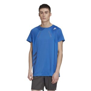 adidas men's heat.rdy tee glory blue small