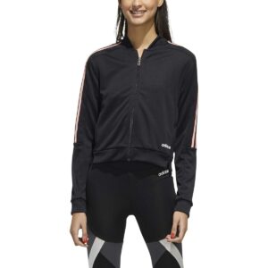 adidas women's track pant culture track top black/white medium