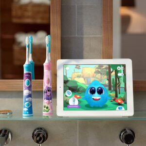 Philips Sonicare for Kids 3+ Bluetooth Connected Rechargeable Electric Power Toothbrush, Interactive for Better Brushing, Turquoise, HX6321/02