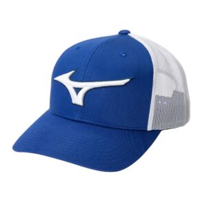 mizuno diamond trucker hat, royal-white, osfm