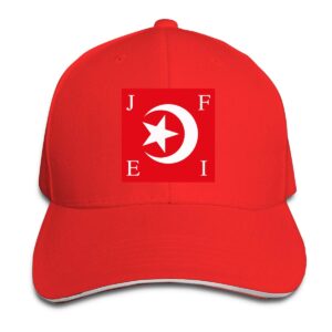 nation of islam flag unisex adjustable peaked sandwich cap dad hat red