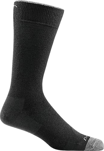 Darn Tough Men's Solid Crew Lightweight Sock (Style 6032) - Black, Large