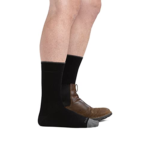 Darn Tough Men's Solid Crew Lightweight Sock (Style 6032) - Black, Large