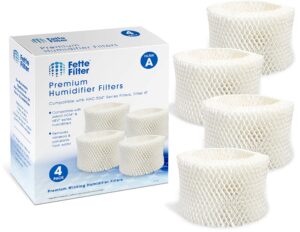 fette filter -premium humidifier filters compatible with honeywell humidifier filter hac-504, hac-504aw & honeywell filter a & cool mist humidifiers (qty 4)