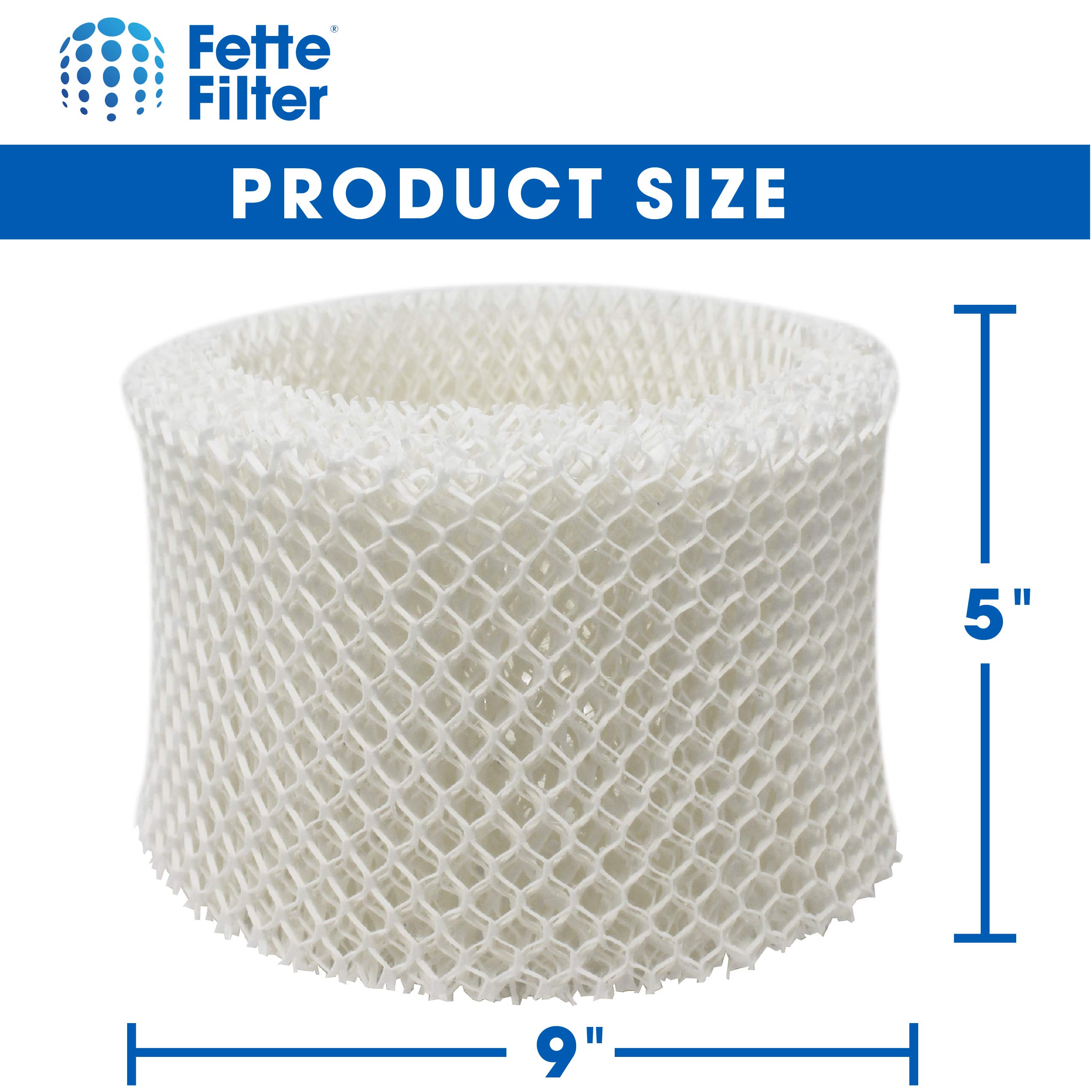 Fette Filter -Premium Humidifier Filters Compatible with Honeywell Humidifier Filter HAC-504, HAC-504AW & Honeywell Filter A & Cool Mist Humidifiers (QTY 4)