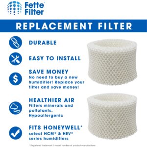 Fette Filter -Premium Humidifier Filters Compatible with Honeywell Humidifier Filter HAC-504, HAC-504AW & Honeywell Filter A & Cool Mist Humidifiers (QTY 4)