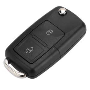 Aramox Key Fob Case, Flip 2 Button Remote Key Fob Case Shell Cover for Golf Toledo for Skoda Alhambra