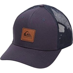 quiksilver men's easy does it snap back trucker hat, navy blazer, one size