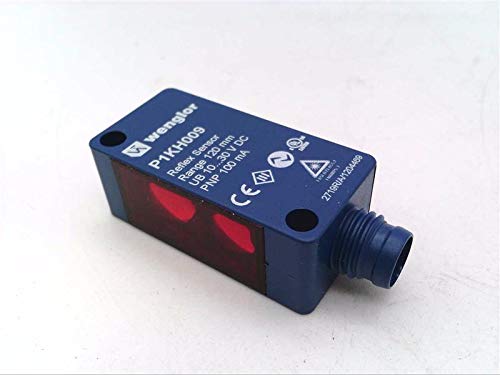 WENGLOR P1KH009 PHOTOELECTRIC Sensor, 200 MA, IP67/68, Reflex Sensor, 120 MM Range, -40 to +60 Degree C, M8 4 PIN Connection, with Background Suppression, 10-30 VDC