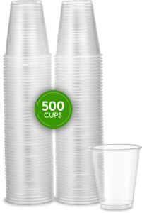 plasticpro plastic cups 5 oz disposable clear beverage tumbler (500 count)