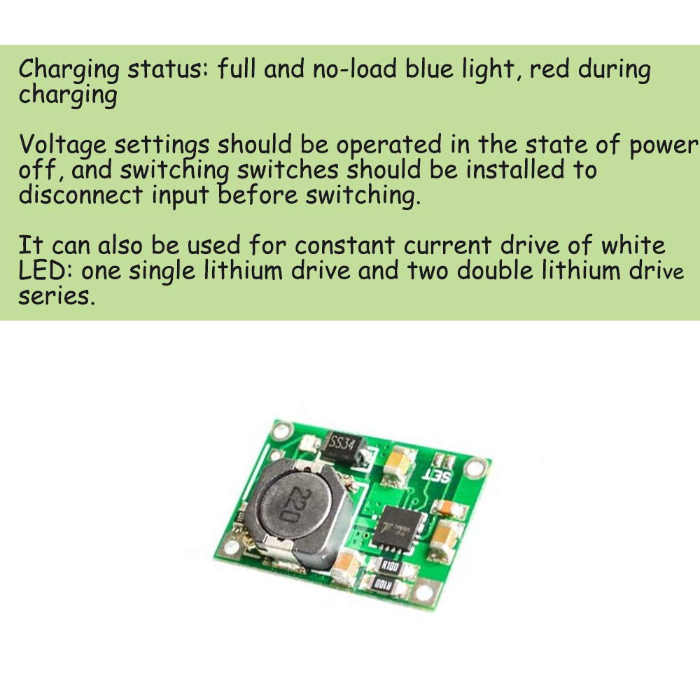 KOOBOOK 3Pcs TP5100 4.2v 8.4v Double Single Lithium Battery Charge Management Lithium Charging Board Compatible 2A Rechargeable Lithium Plate Connector