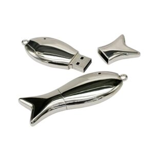 4gb fish shape usb flash drive usb drives memory stick thumb drives usb 2.0 disk pen drive pen drive usb drive date storage flash disk zip drive usb stick (silver)