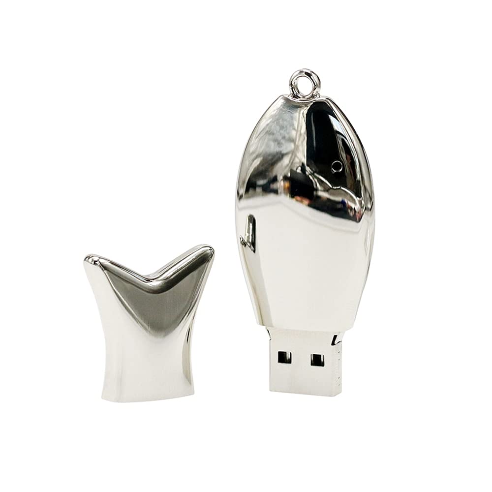 4GB Fish Shape USB Flash Drive USB Drives Memory Stick Thumb Drives USB 2.0 Disk Pen Drive Pen Drive USB Drive Date Storage Flash Disk Zip Drive USB Stick (Silver)