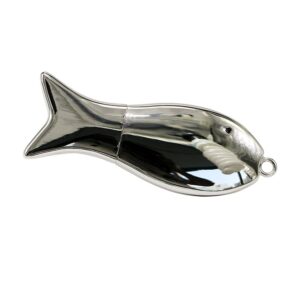 4GB Fish Shape USB Flash Drive USB Drives Memory Stick Thumb Drives USB 2.0 Disk Pen Drive Pen Drive USB Drive Date Storage Flash Disk Zip Drive USB Stick (Silver)