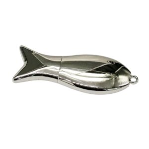 4GB Fish Shape USB Flash Drive USB Drives Memory Stick Thumb Drives USB 2.0 Disk Pen Drive Pen Drive USB Drive Date Storage Flash Disk Zip Drive USB Stick (Silver)