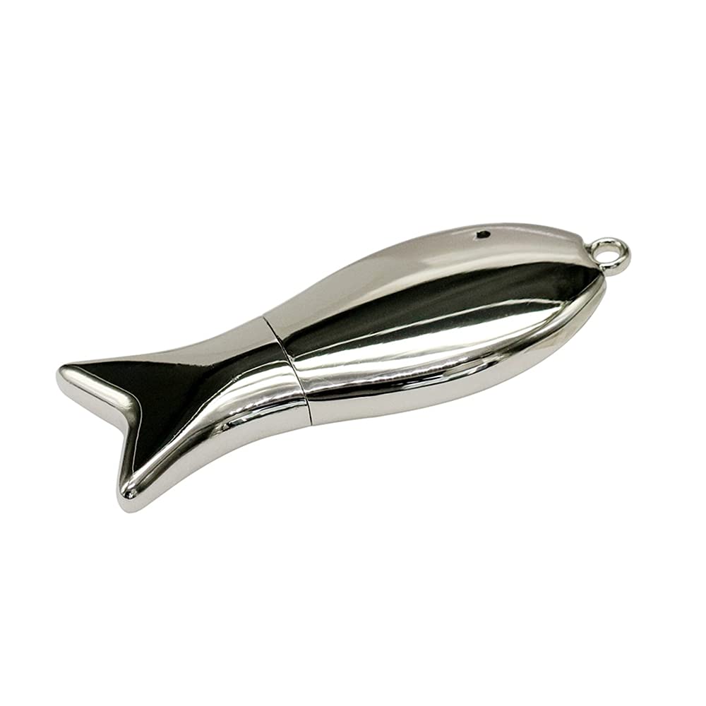 4GB Fish Shape USB Flash Drive USB Drives Memory Stick Thumb Drives USB 2.0 Disk Pen Drive Pen Drive USB Drive Date Storage Flash Disk Zip Drive USB Stick (Silver)