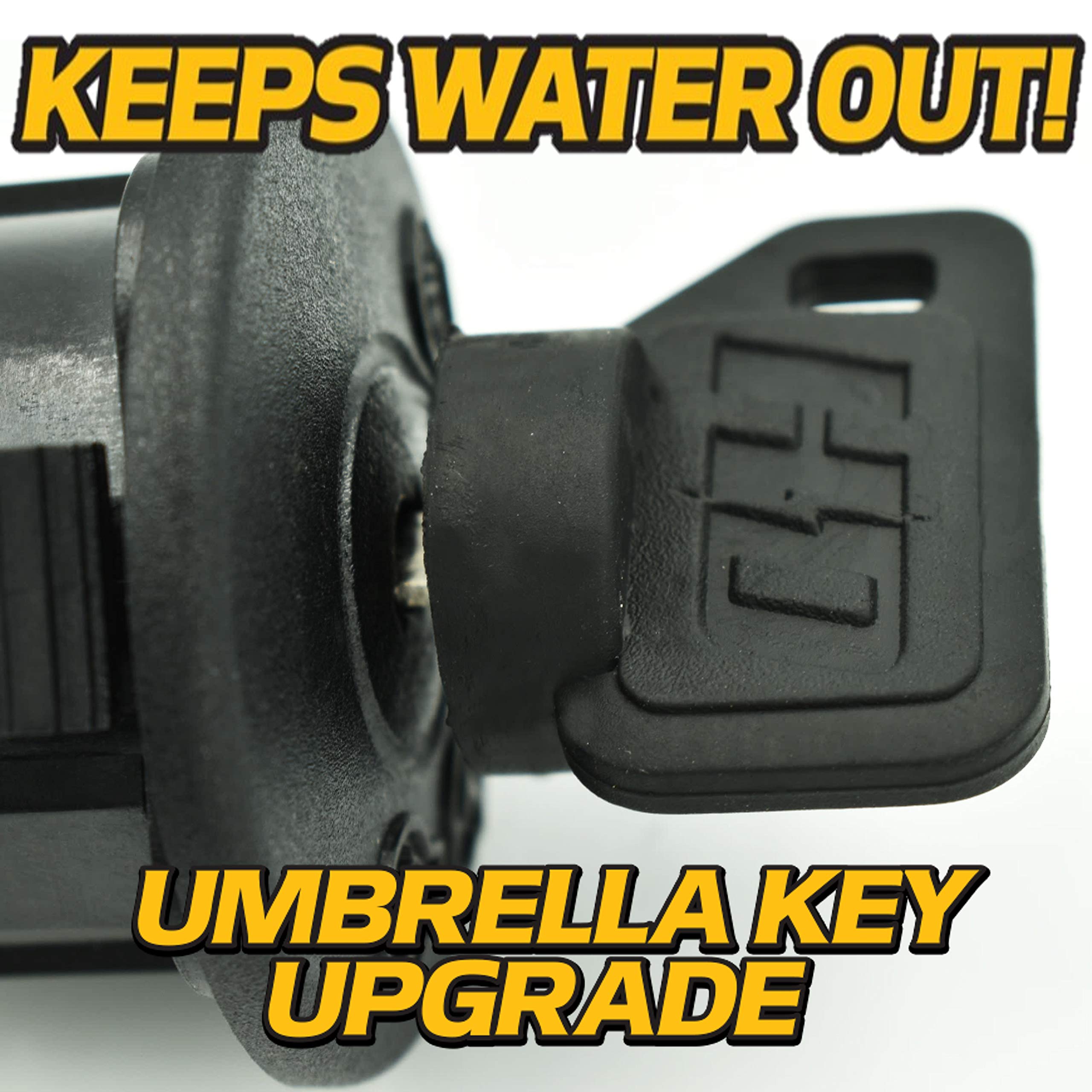 HD Switch Starter Ignition Switch Replaces John Deere LA100 LA105 LA110 LA115 LA120 LA125 LA130 LA135 LA140 LA145 LA150 LA155 LA165 LA175 Includes 1 Umbrella & 1 Steel Key & Free Carabiner