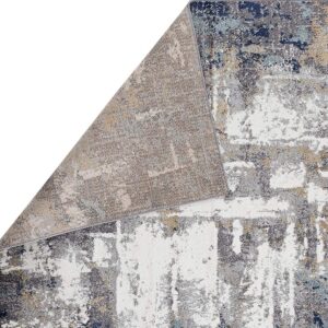 LUXE WEAVERS Gray 8 ft.x 10 ft Hampstead Abstract Area Rug