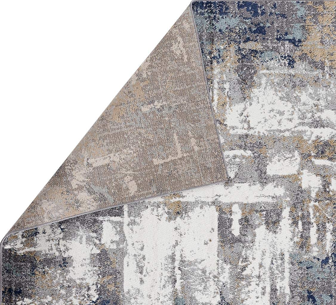 LUXE WEAVERS Gray 8 ft.x 10 ft Hampstead Abstract Area Rug