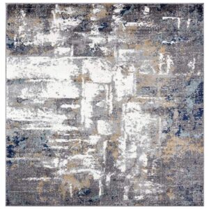 LUXE WEAVERS Gray 8 ft.x 10 ft Hampstead Abstract Area Rug