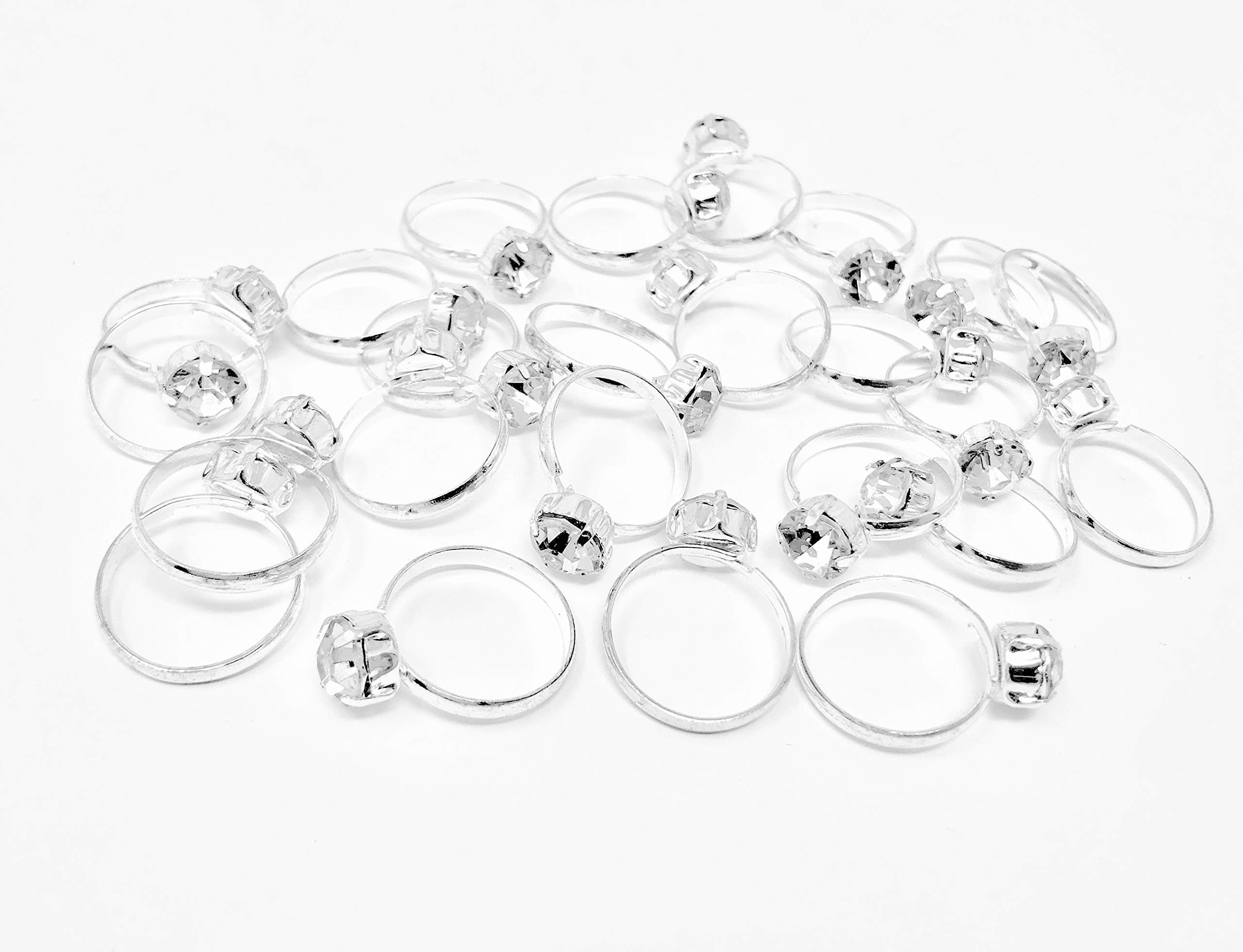 Put a Ring On It Bridal Shower Game with rings - Bridal shower ring game with Don't Say Bride Game Rules and 36 Plastic Diamond Rings for guests