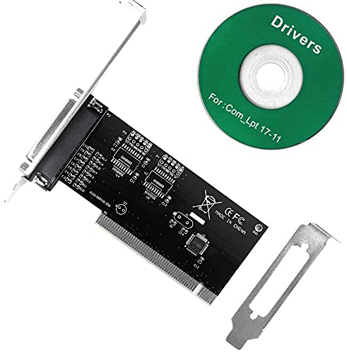 GODSHARK PCI to DB25 LPT Parallel Port Expansion Card with Low Profile Bracket, PCI Parallel Port Converter Adapter Controller for Desktop PC Printer