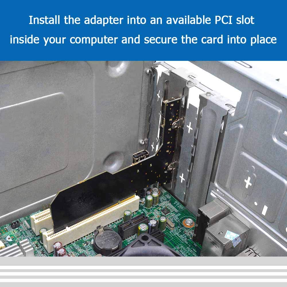 GODSHARK Internal USB 2.0 PCI Card, 5 Port (4 External & 1 Internal) PCI Expansion to USB 2 Adapter Hub Controller, High Speed 480Mbps for Desktop