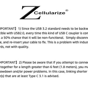 Celluliarze USB C Coupler USB C Female to Female Adapter (2 Pack) 240W 40Gbps Type C Extender Connector Video Thunderbolt 4/3 Data for Steam Deck Switch Notebook Tablet Phone