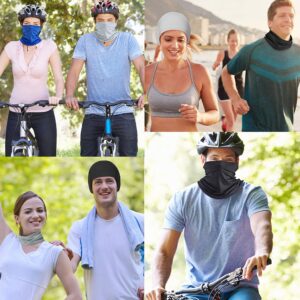 Geyoga Ski Mask for Men Neck Gaiters Scarf Face Covering Balaclava Fishing Summer Cycling Running Masks Windproof Bandana(Fresh Colors,6 Pieces)