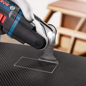 BOSCH OSP200CC 1-Piece 2 In. StarlockPlus Oscillating Multi Tool Metal & More Curved-Tec Carbide Extreme Plunge Cut Blade for Heavy-Duty Applications in Metal (Nails and Staples), Wood with Nails, PVC