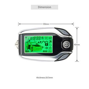 EASYGUARD EC204 2 Way car Alarm System with PKE Passive keyless Entry, Rechargeable LCD Pager Display & Remote Trunk Release, Shock Warning DC12V