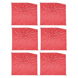 clam quick-set screen hub red fabric wind & sun panels, accessory only (6 pack)