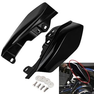 pbymt mid frame air deflector compatible for harley touring road king street electra glide 2009-2024 (vivid gloss black)