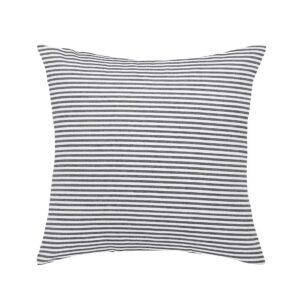 uxcell woven striped throw pillow covers decorative square farmhouse cushion covers for sofa bedroom car chair black and white 18" x 18"