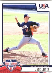 2019 panini stars and stripes #39 jack leiter usa baseball 18u national team baseball card