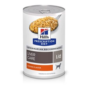 hill's prescription diet l/d liver care wet dog food, veterinary diet, 13 oz. cans, 12-pack