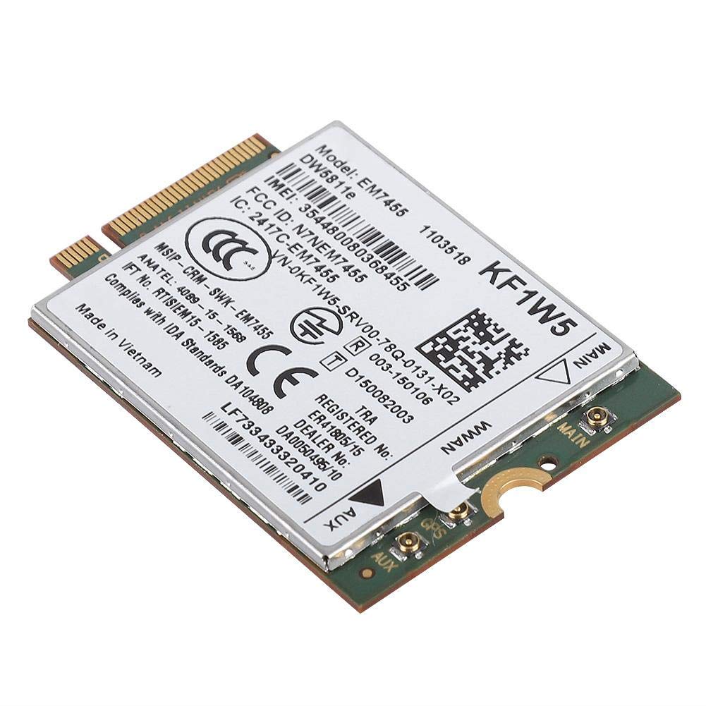 4G Module, Replacement Qualcomm 4G LTE WWAN NGFF Card Module Wireless EM7455 for Dell DW5811e