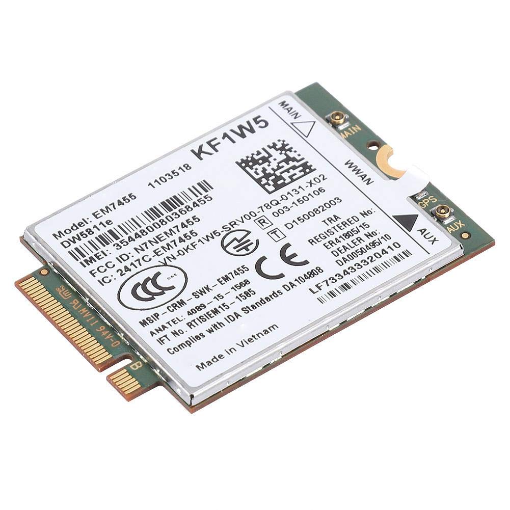 4G Module, Replacement Qualcomm 4G LTE WWAN NGFF Card Module Wireless EM7455 for Dell DW5811e