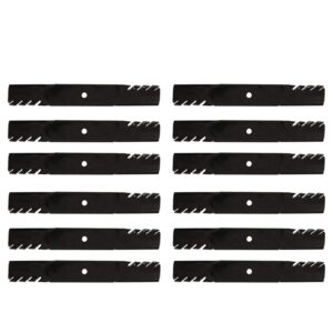 raparts 12pk fits gator high lift mulching blades for 60" fits toro, fits exmark 20 1/2" x 5/8"