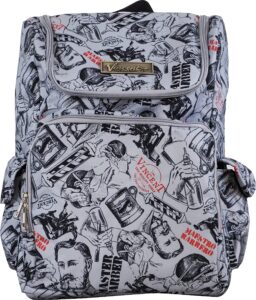 vincent master backpack travel stylist barber bag (silver)